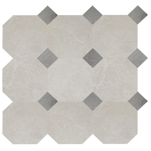 Altura Stone and Tile Vanillish Pearl Honed Octagon 12'' 3/8'' Field ...