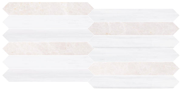 Altura Stone and Tile Vanillish Pearl Honed Picket 2''x12'' 3/8'' Field ...