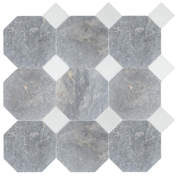 Altura Stone and Tile North Sky Tumbled Octagon 8'' 3/8'' Field Tile ...
