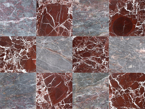 Altura Stone and TileRosso Levanto Polished & Salome Polished 12'' x 12 ...