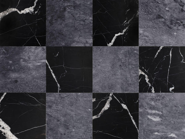 Altura Stone and TileBlack Silk Honed & Black Storm Honed 12'' x 12'' x ...