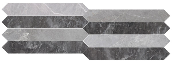 Altura Stone and Tile Earth Grey Honed Picket 2''x12'' 3/8'' Field Tile ...