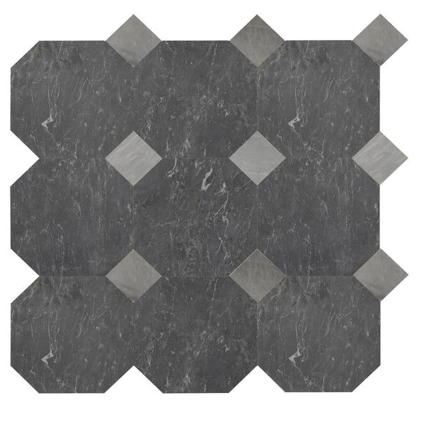Altura Stone and Tile Lovina Grey Honed Octagon 12'' 3/8'' Field Tile ...