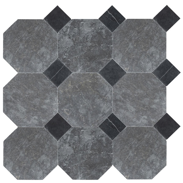Altura Stone and Tile Lovina Grey Tumbled Octagon 8'' 3/8'' Field Tile ...